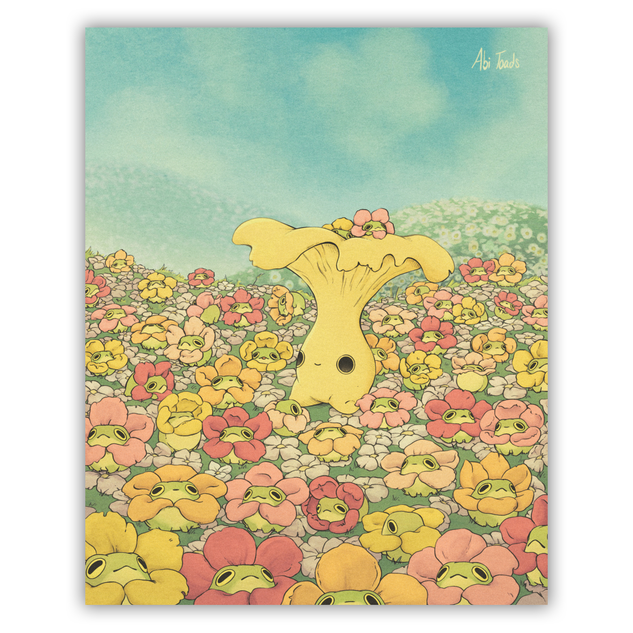Frogs in Bloom Print – Abi Toads